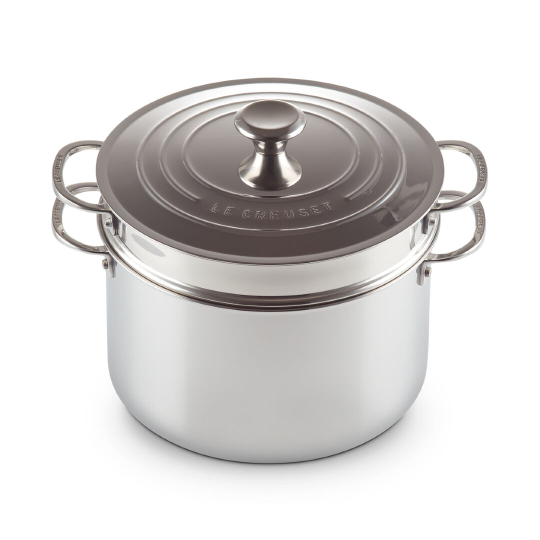 3-Ply Stainless Steel 26cm Pasta Pot with Pasta Insert | Le Creuset ...