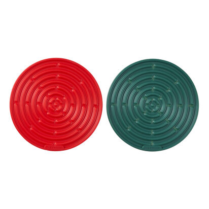Set of 2 Mini Hot Pad 10cm Juniper/Cerise S674 | Le Creuset Hong Kong