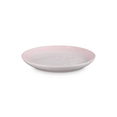 Jardin Relief Sphere Embossed Plate 22cm Shell Pink 777 | Le Creuset ...