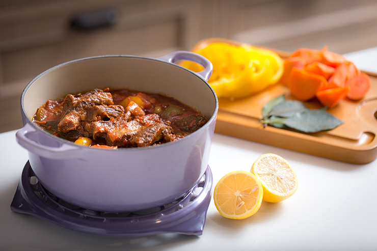 Braised Beef Rib Fingers in Red Wine Tomato Sauce - Recipe | Le Creuset ...